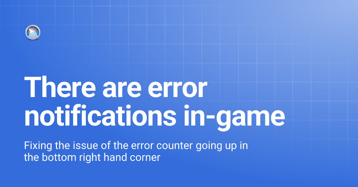 There are error notifications in-game | Raft Modding